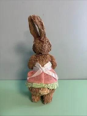 Holiday | Straw Woven Easter Bunny Rabbit Figurine Easter Home Decor ...